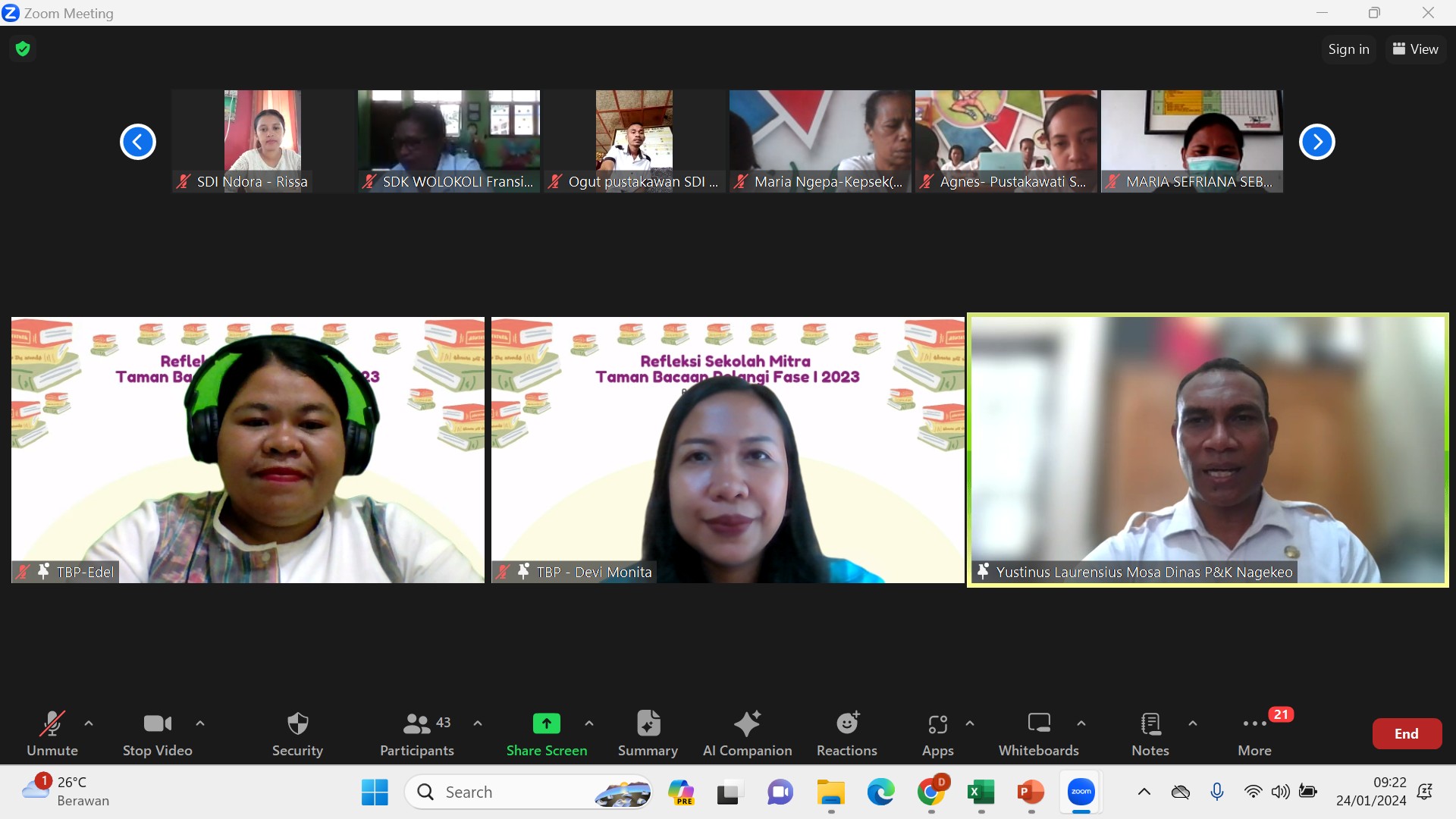 19 TBP's Phase 1 School Partners Conducts the First Reflection Meeting ...